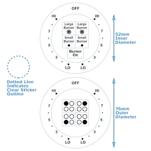Ge Cooktop Replacement Knob Stickers - Etsy