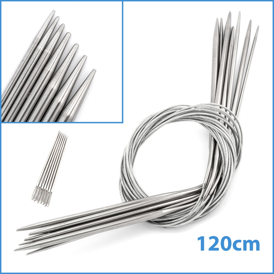 7pcs 120cm Stainless Steel Circular Knitting Needles 2mm - 5mm ...