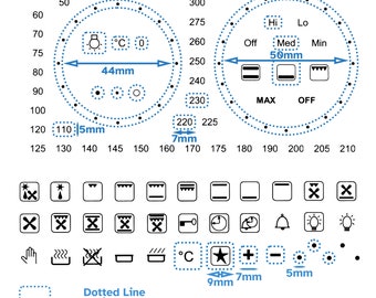 Oven Temperature Decals - Etsy Canada