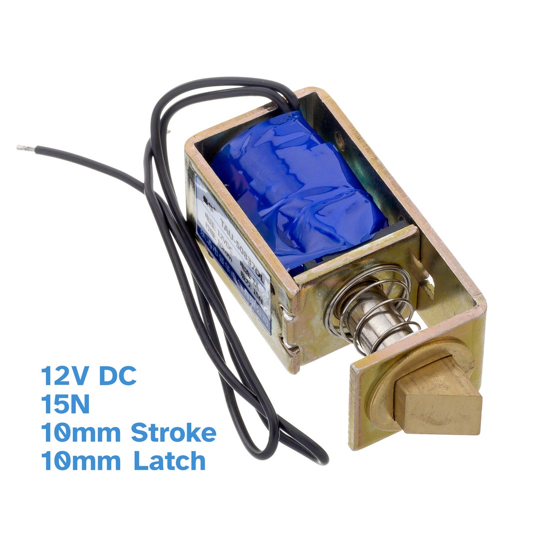 Electronic Solenoid 15N 12V 1A 10mm Latch 10mm Stroke Push Pull Lock ...