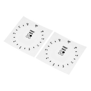 2 Dials Black Text on Clear Film Pair Hi Lo Electric Stove Dial Four 4 ...