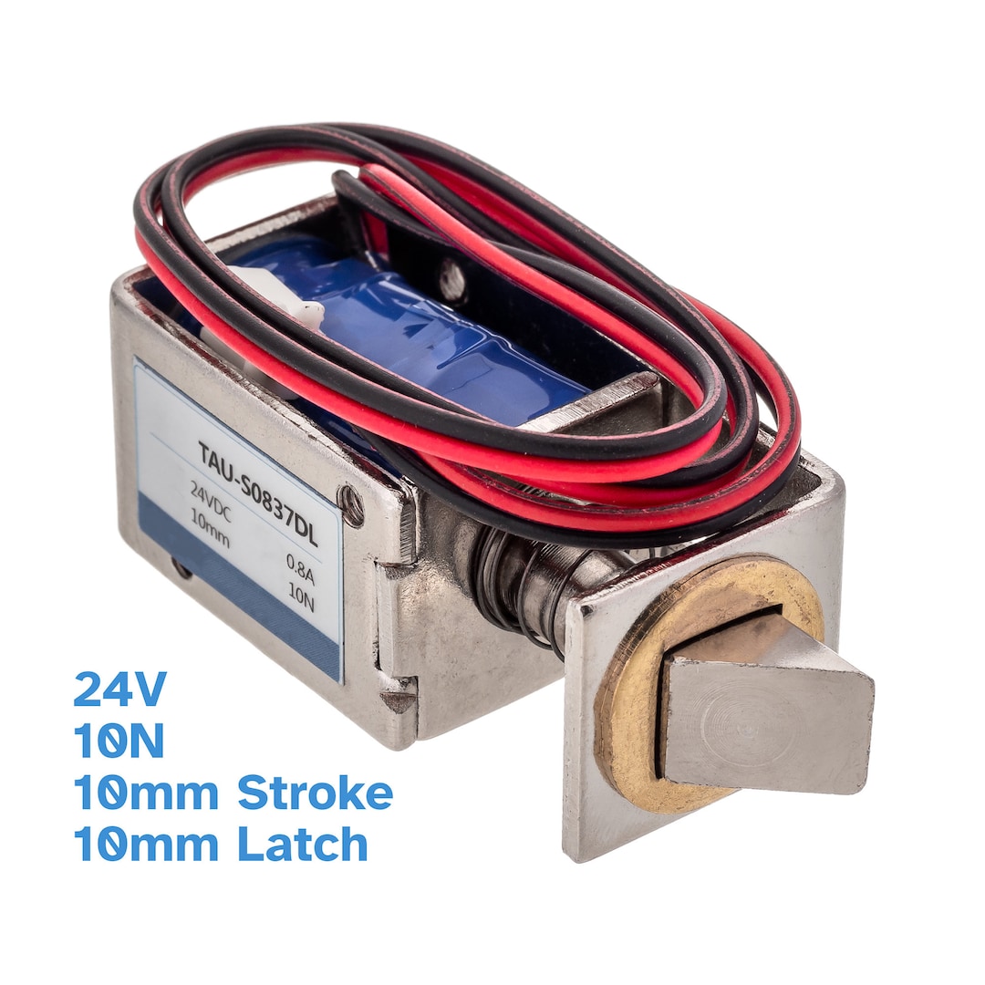 Electronic Solenoid 10N 24V 0.8A 10mm Latch 10mm Stroke Push Pull Lock ...