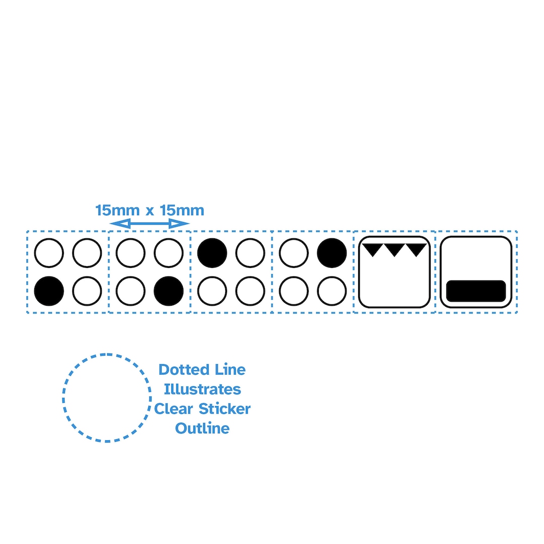 4 Hob Cooktop Self Adhesive Labels - Black Print With Transparent ...