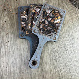 Wooden Hand Mirror, Tarot Card Mirror With Handle - Etsy