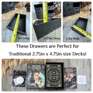 Small Tarot Card Holder, 5 Drawer Box, 4 Tarot Deck Holder, Tarot ...