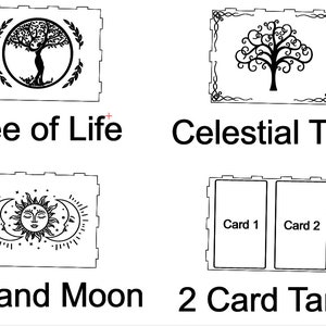 Small Tarot Card Holder, 5 Drawer Box, 4 Tarot Deck Holder, Tarot ...