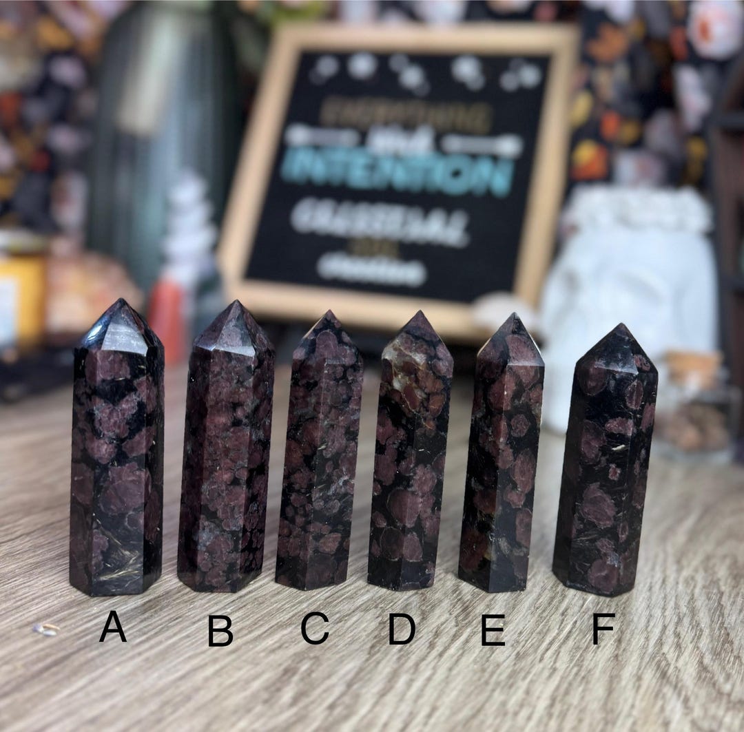 Astrophyllite & Garnet Crystal Towers: Divination Tools, Spiritual ...