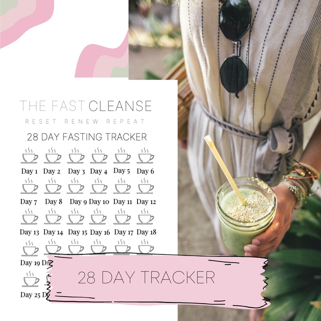 28 DAY FASTING TRACKER - Etsy