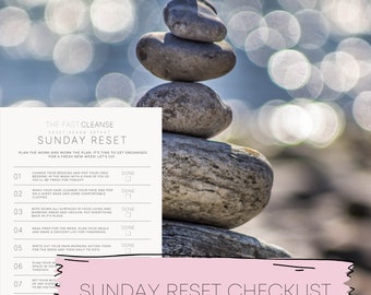 Sunday Reset Checklist, Weekly Reset Checklist, Sunday Reset Printable ...