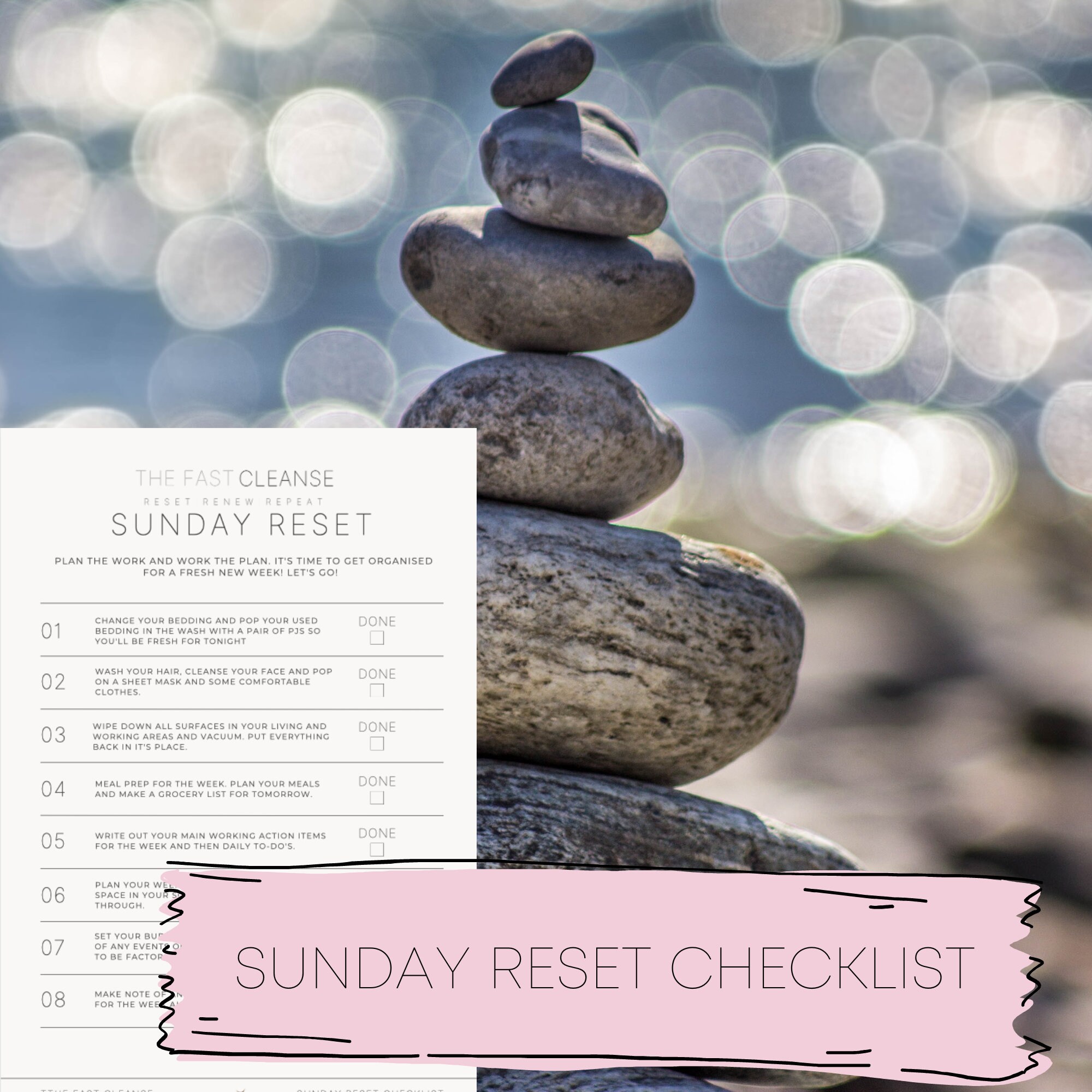 Sunday Reset Checklist - Etsy
