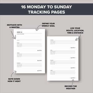 Half Marathon Bundle - Half Marathon Logbook, 16 Week Marathon Training ...