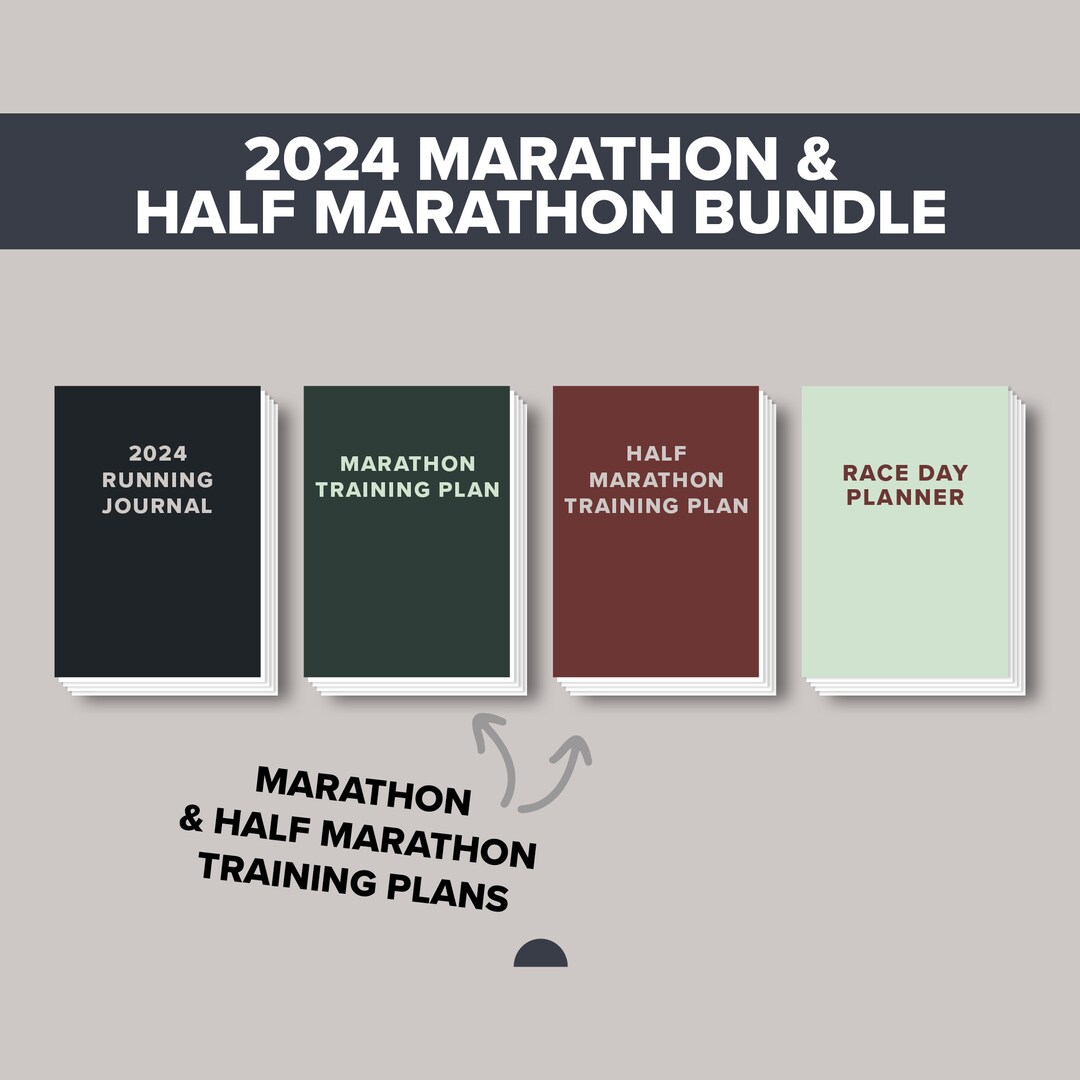 2024 Marathon & Half Marathon Training Bundle, Marathon Training, Race ...