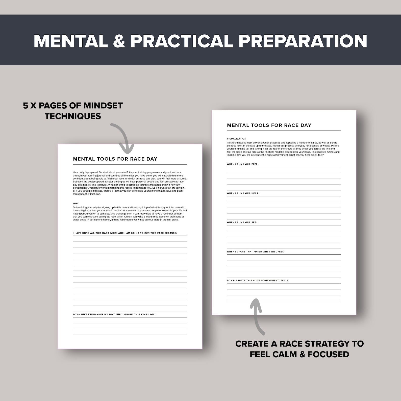 Half Marathon Bundle - Half Marathon Logbook, 16 Week Marathon Training ...