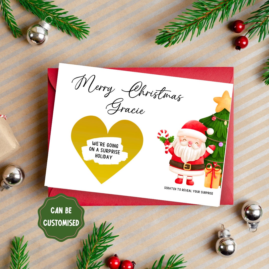 Christmas Tree Santa Scratch to Reveal Present, Scratch Reveal ...