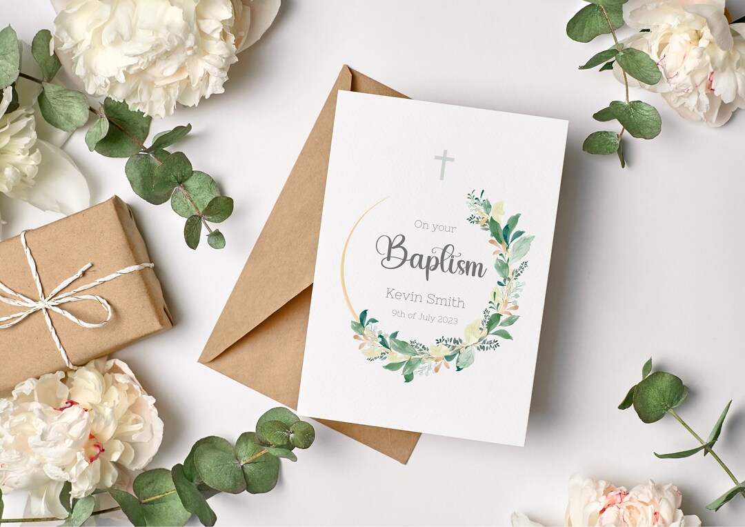 Personalised Baptism Card Child Baptism Bible Verse Card - Etsy Australia