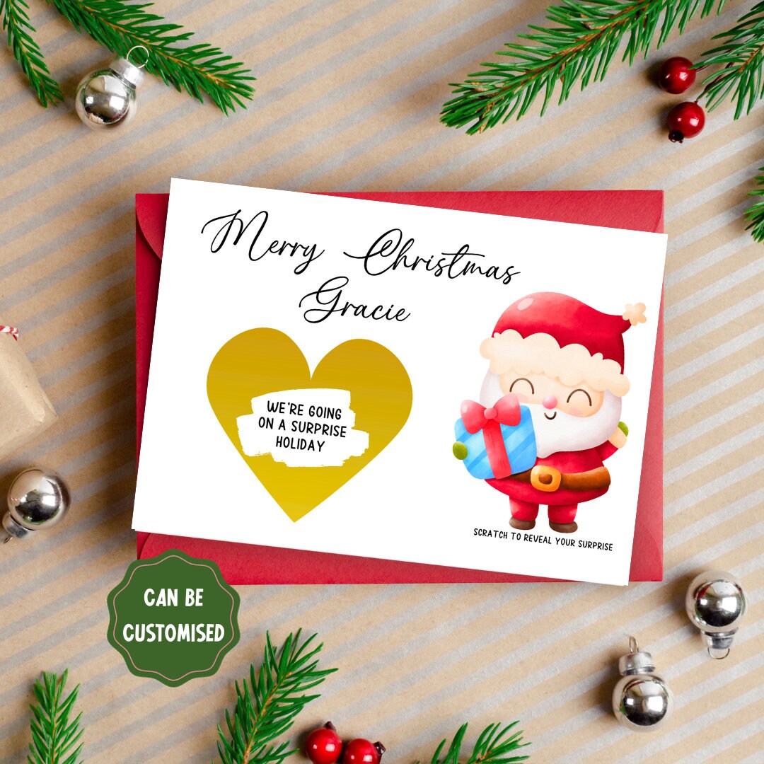 Santa Present Scratch and Reveal, Scratch to Reveal Christmas Gift ...