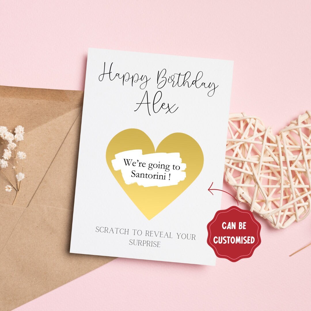 Scratch to Reveal Card, Surprise Card Perfect for Holiday Reveal ...