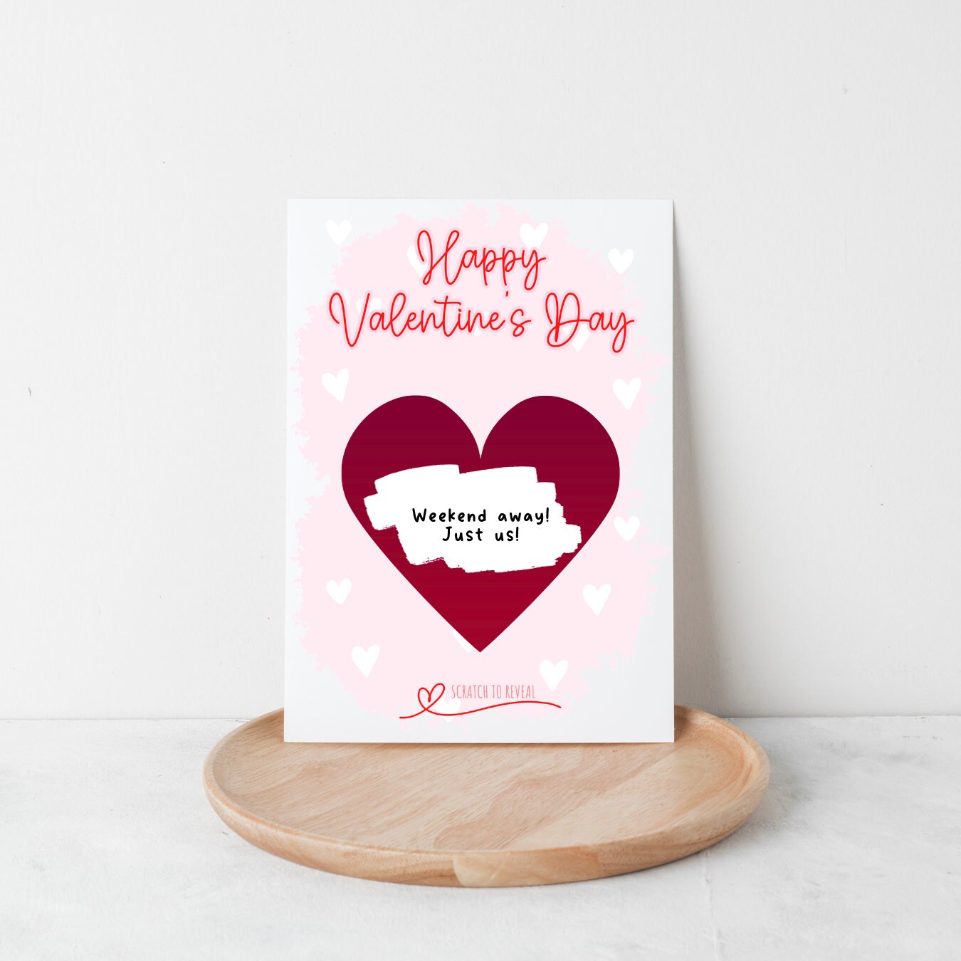 Valentine's Day Scratch Card Surprise for Him or Her, Present Reveal ...