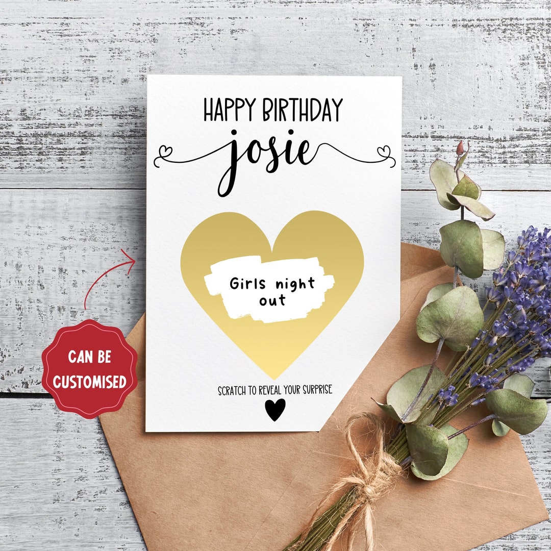 Surprise Scratch Card for Him or Her, Holiday Surprise Present, Secret ...