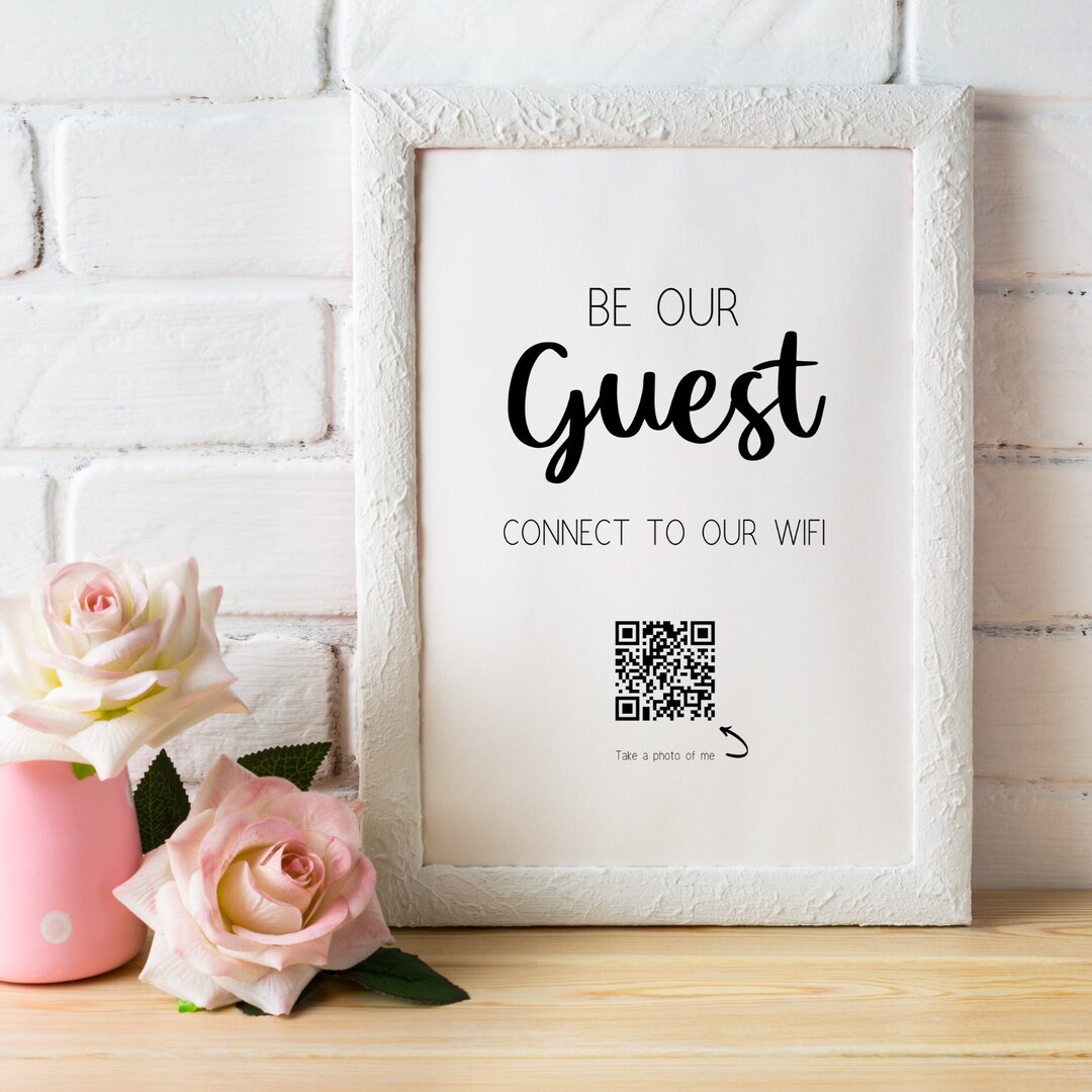 Wifi Sign Personalised Print QR Code QR Scanner Print House Hotel ...