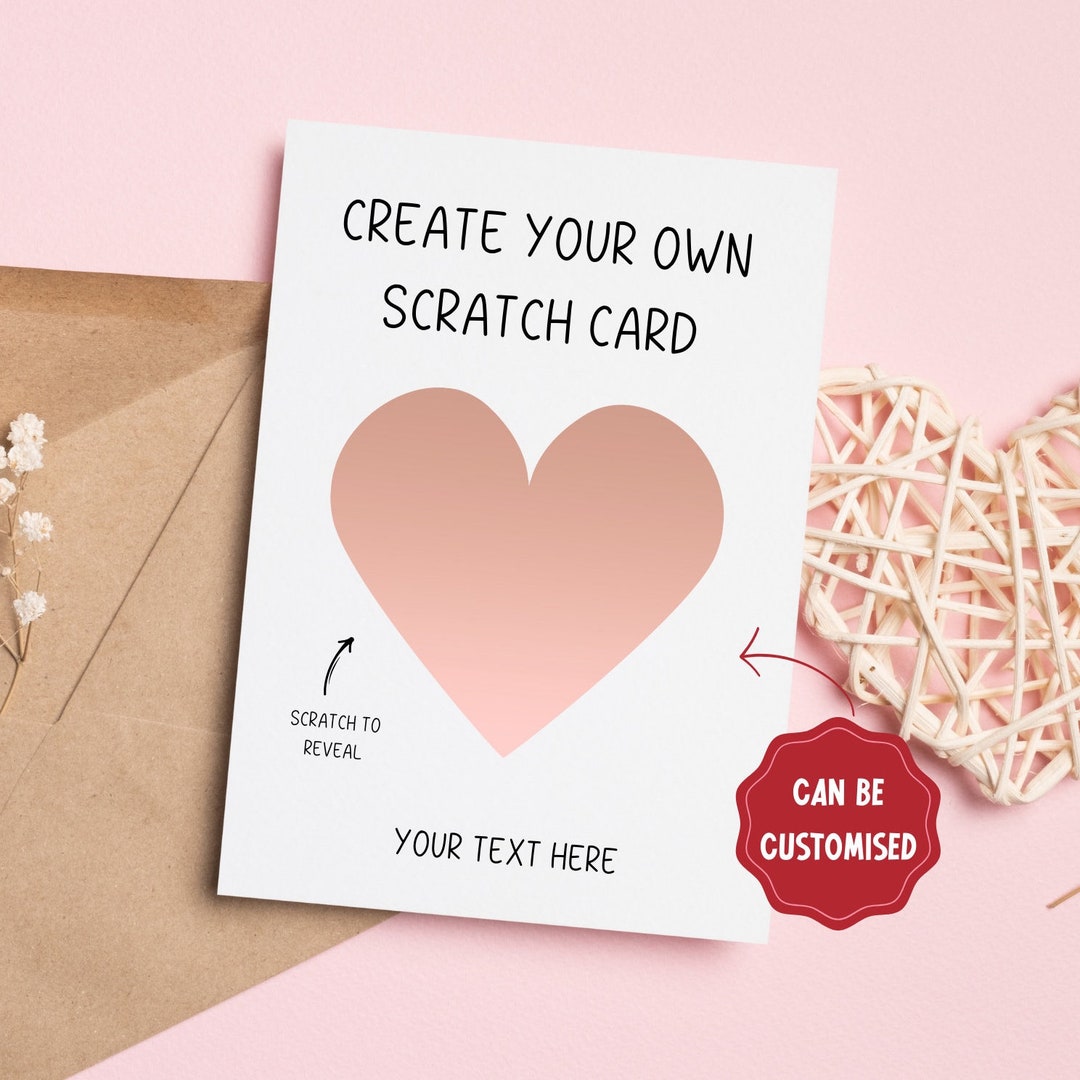 Create Your Own Surprise Scratch Card for Him or Her, Santa Surprise ...