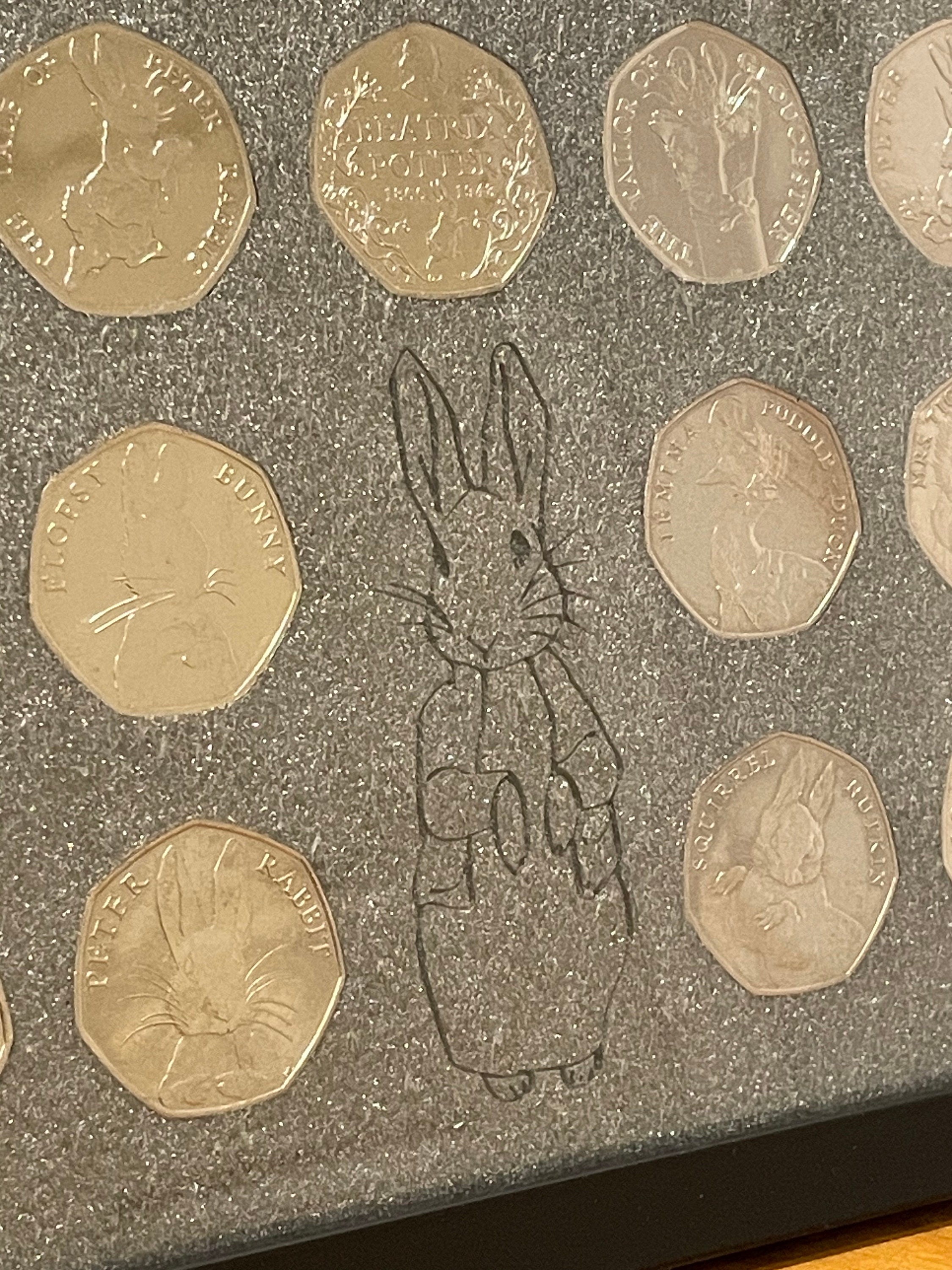 50p Coin Display Frame for Beatrix Potter Collection for Your Full Set ...