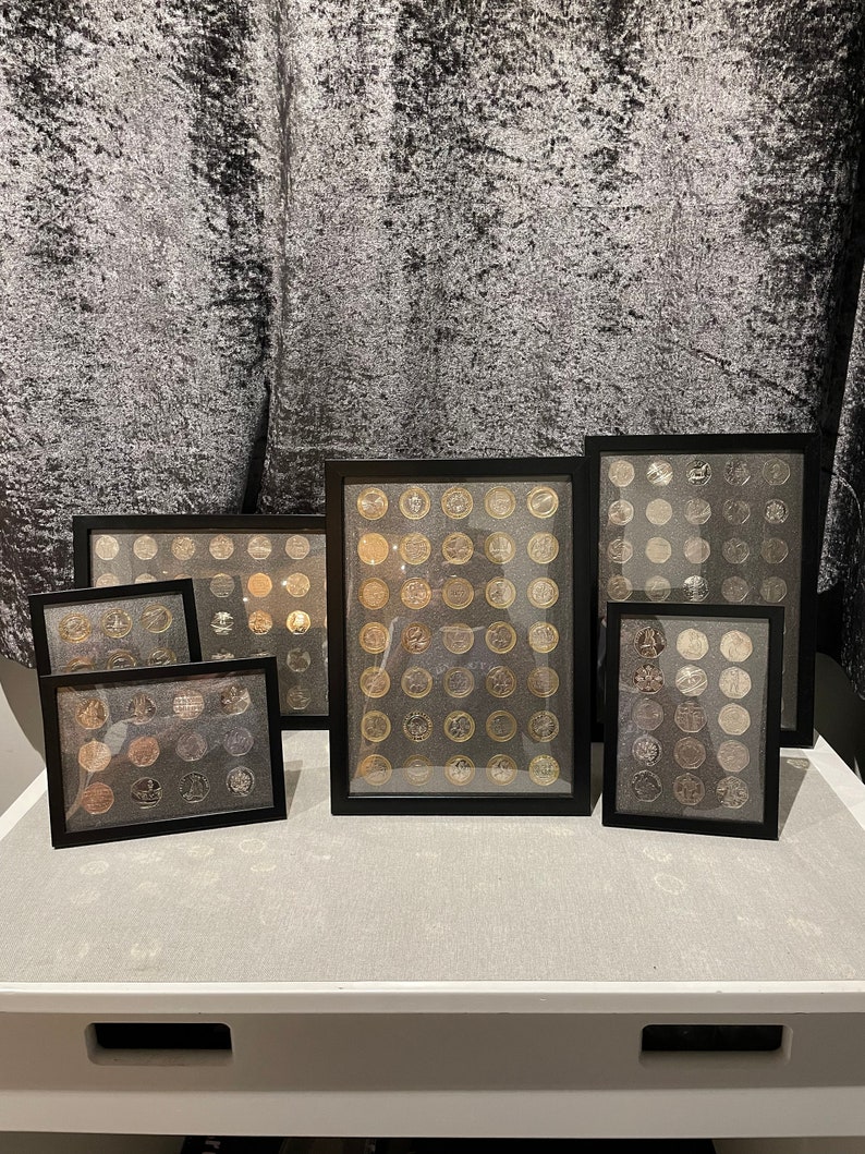2 Pound Coin Display X 12 Frame Your Rare Collectable Coins Wall or ...