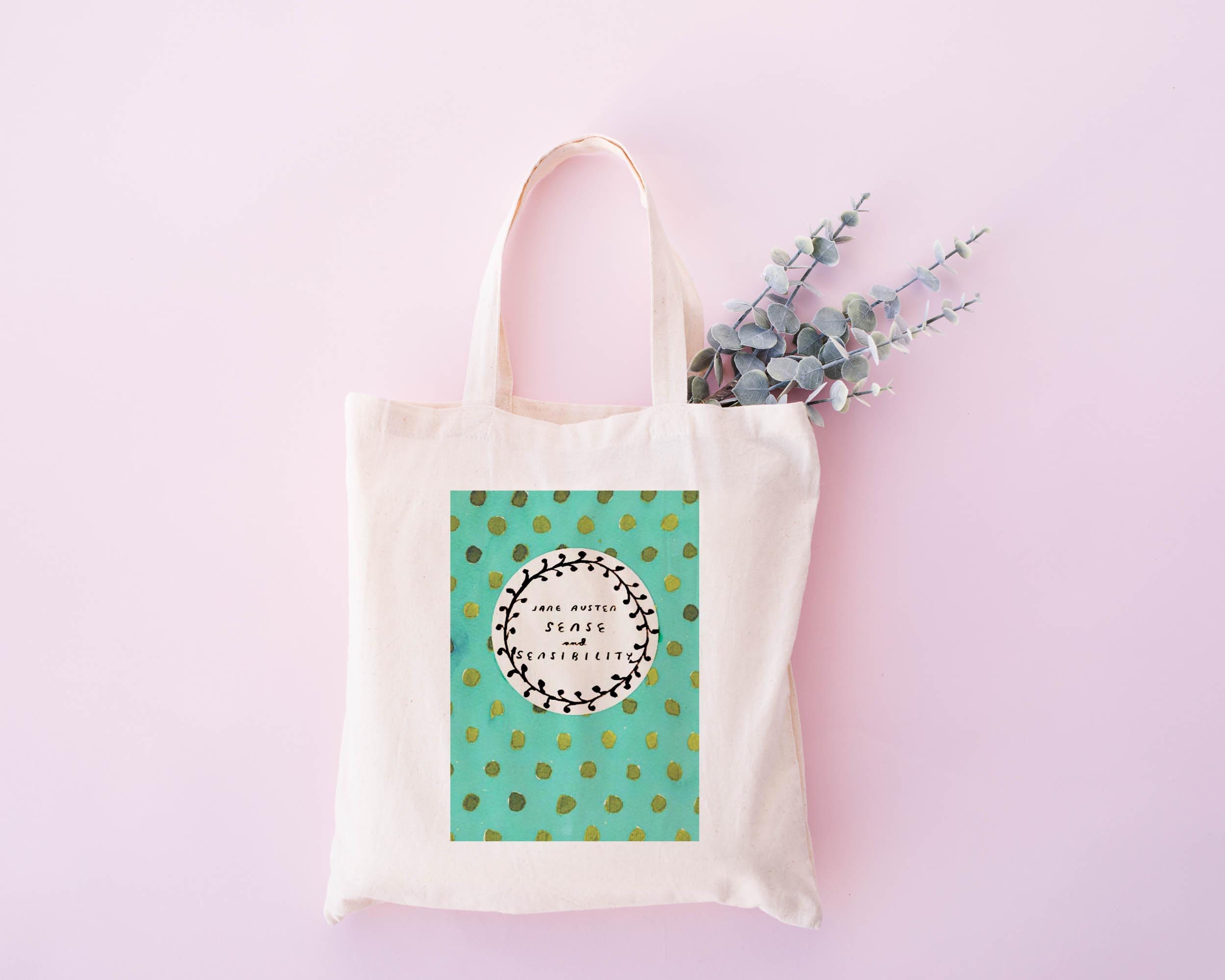 Jane Austen Tote Book Bag Pride Prejudice Shopper Bag Novel - Etsy Hong ...