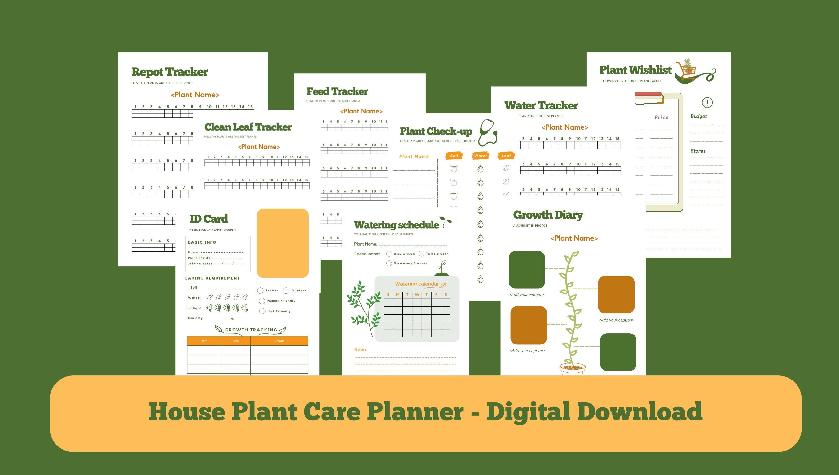 Indoor Plants Care Planner A4 Printable, Digital Plant Care Journal ...