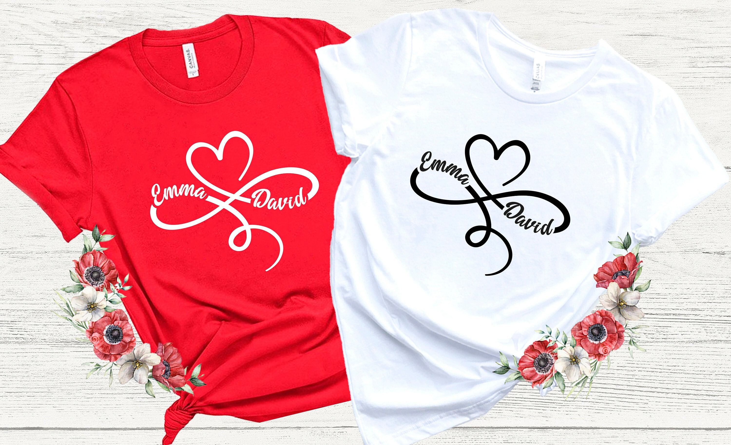 Couple Shirts Infinity Design