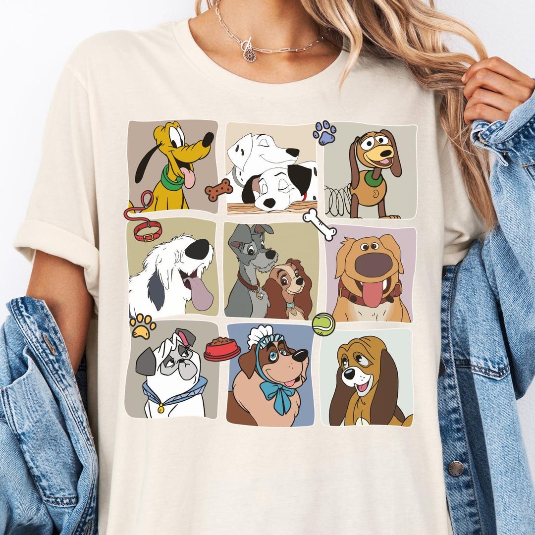 Disney Dogs Shirt, Disney Dug Pluto the Tramp Lady Slinky Dog Shirt ...