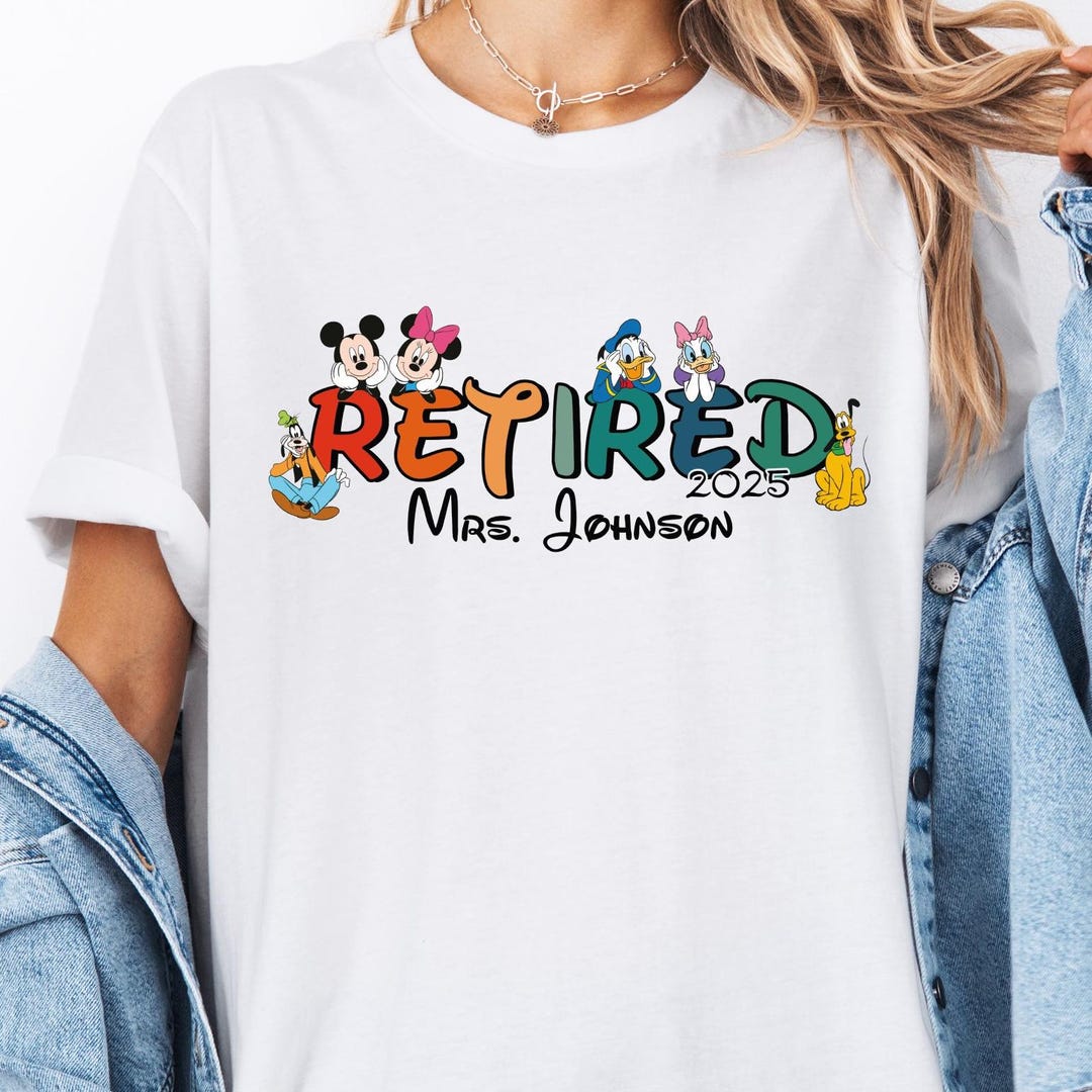 Personalized Mickey & Friends Retired 2026 Shirt, Disney Retirement T ...