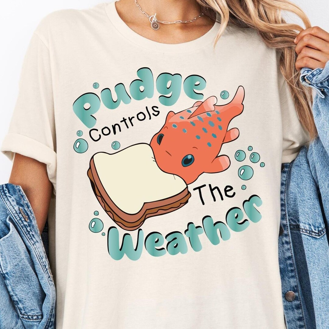 Disney Lilo and Stitch Pudge Controls the Weather Shirt, Disney Fish ...