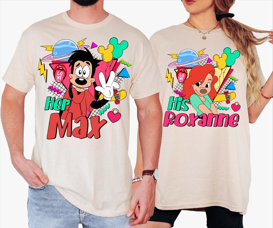 Her Max and His Roxanne Shirt, Disney Valentine's Day Shirt, Disney ...