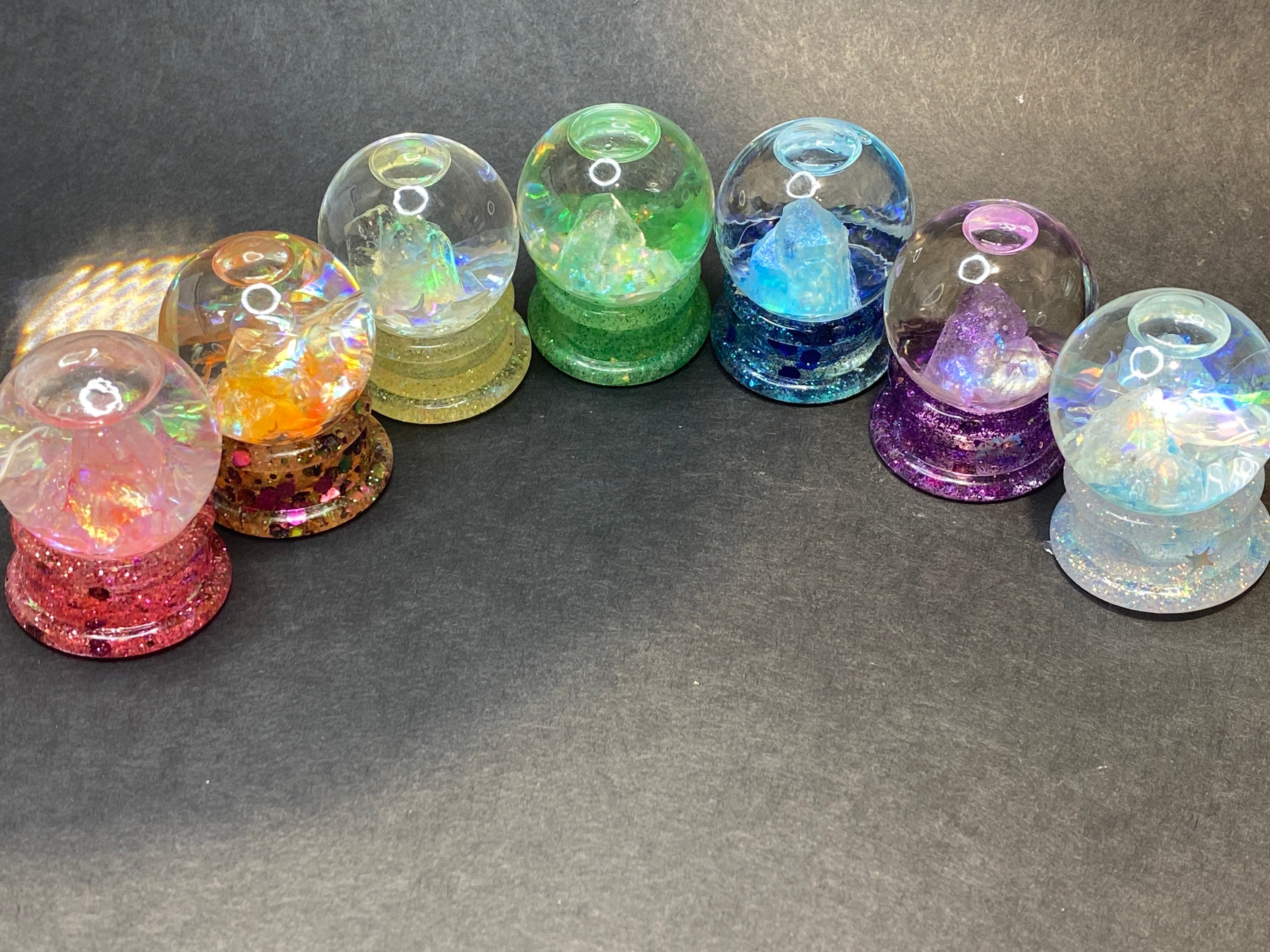 Handmade Miniature Crystal Snow Globe With Stars Gazing Ball 1.5 H - Etsy