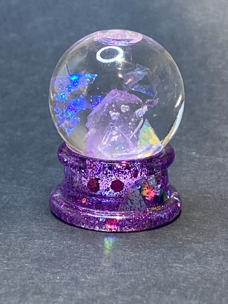 Handmade Miniature Crystal Snow Globe With Stars Gazing Ball - Etsy