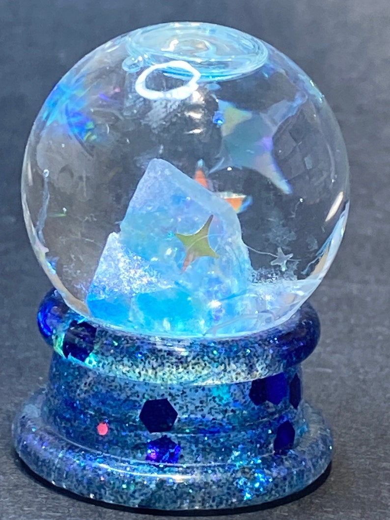 Handmade Miniature Crystal Snow Globe With Stars Gazing Ball - Etsy