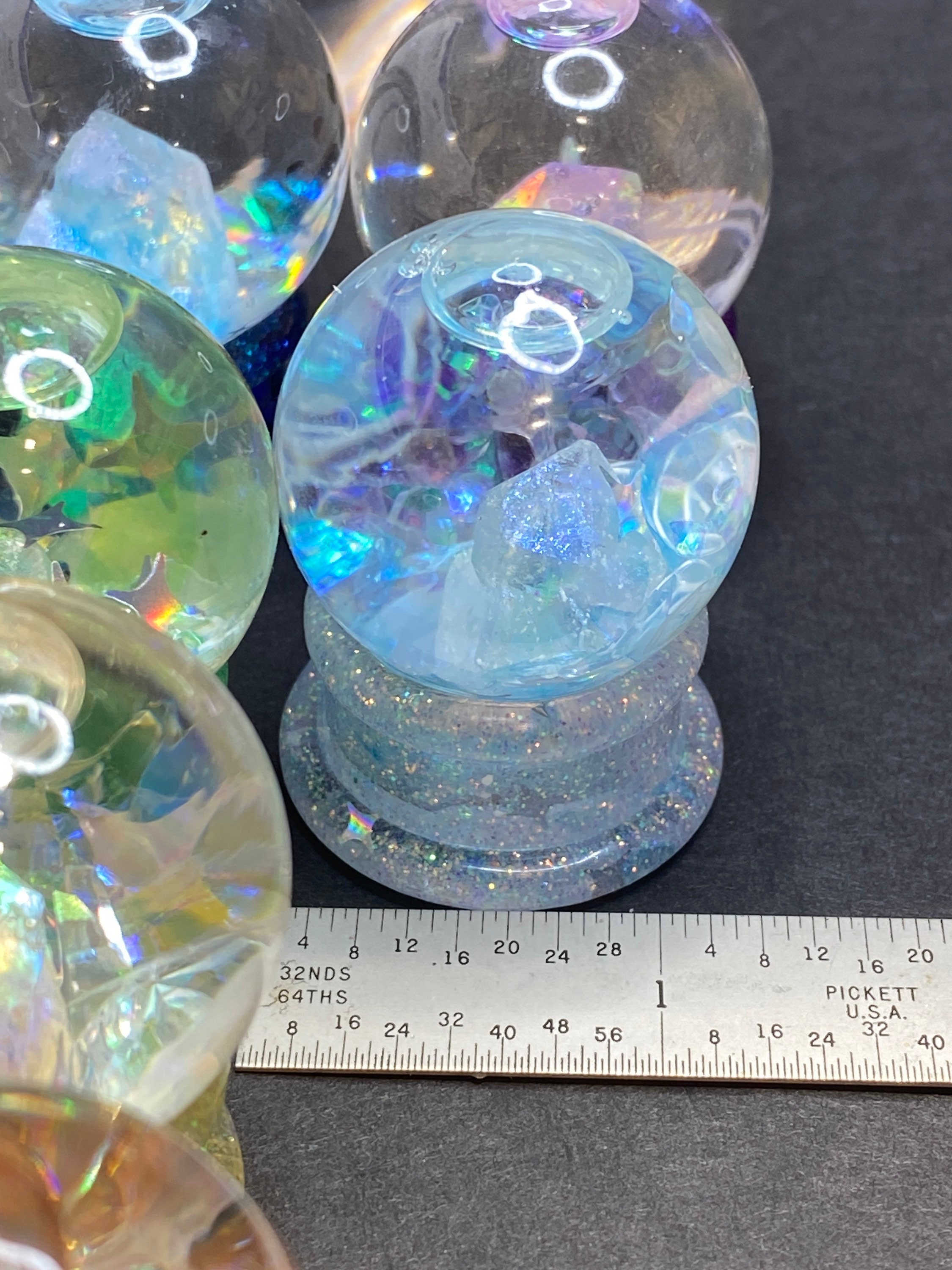Handmade Miniature Crystal Snow Globe With Stars Gazing Ball - Etsy