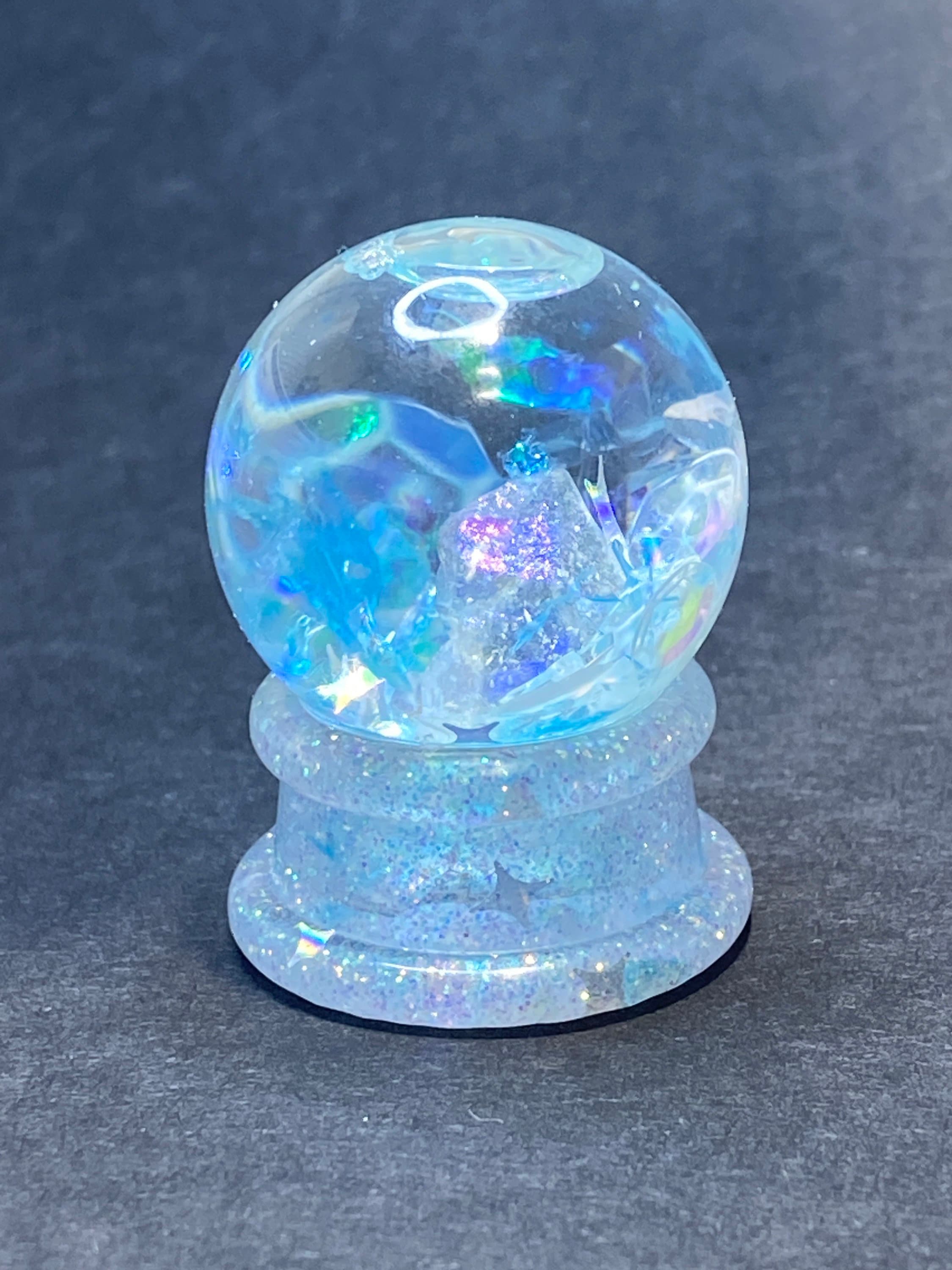 Handmade Miniature Crystal Snow Globe With Stars Gazing Ball 1.5 H - Etsy