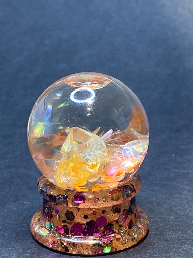 Handmade Miniature Crystal Snow Globe With Stars Gazing Ball - Etsy