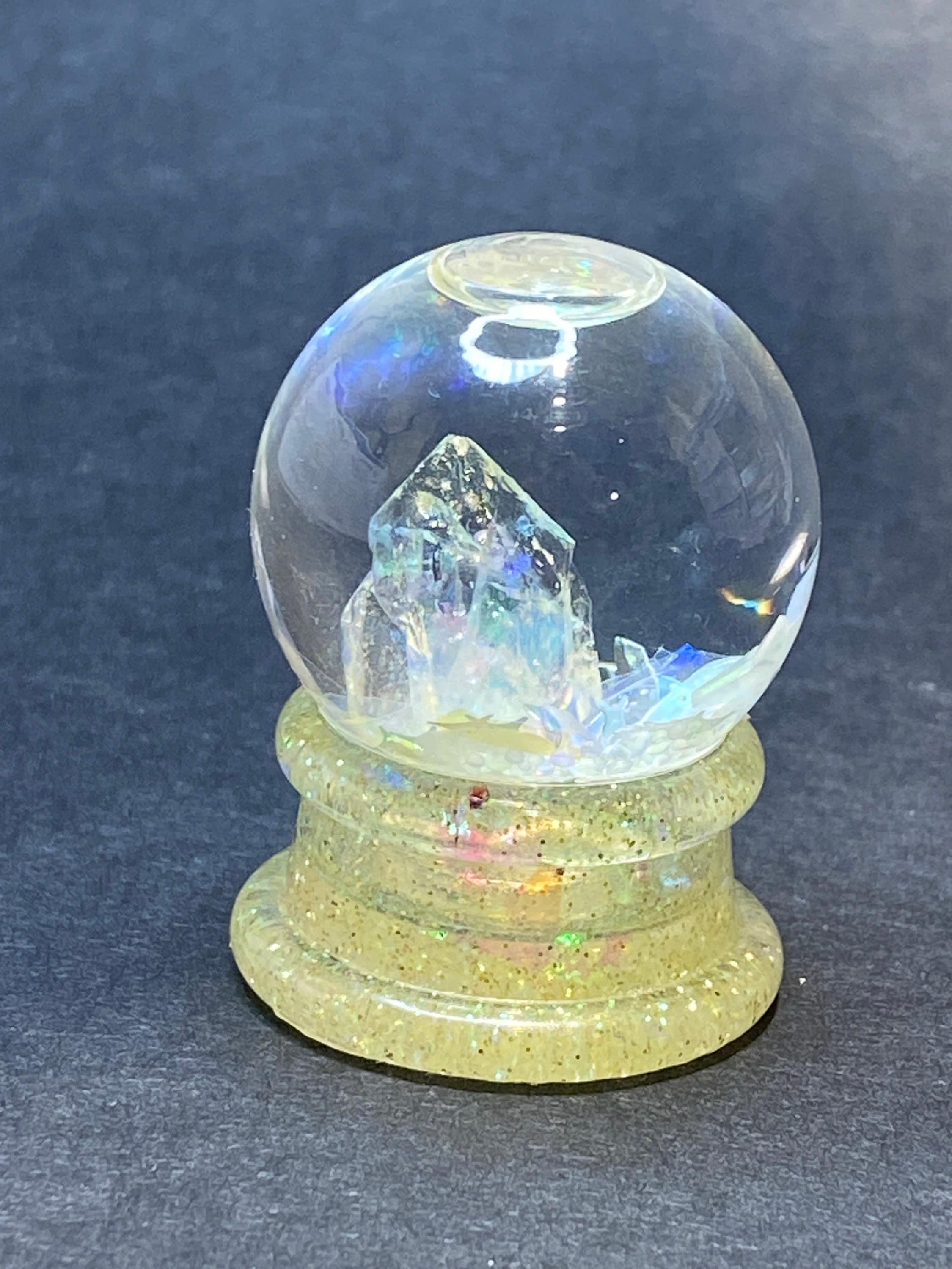 Handmade Miniature Crystal Snow Globe With Stars Gazing Ball 1.5 H - Etsy