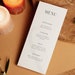 Ampersand Wedding Menu Template, Printable Wedding Menu Cards, Minimal ...
