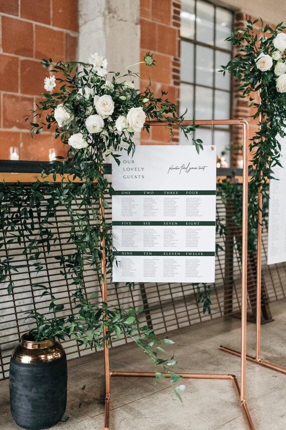 Editable Elegant Seating Chart Template Modern Wedding - Etsy