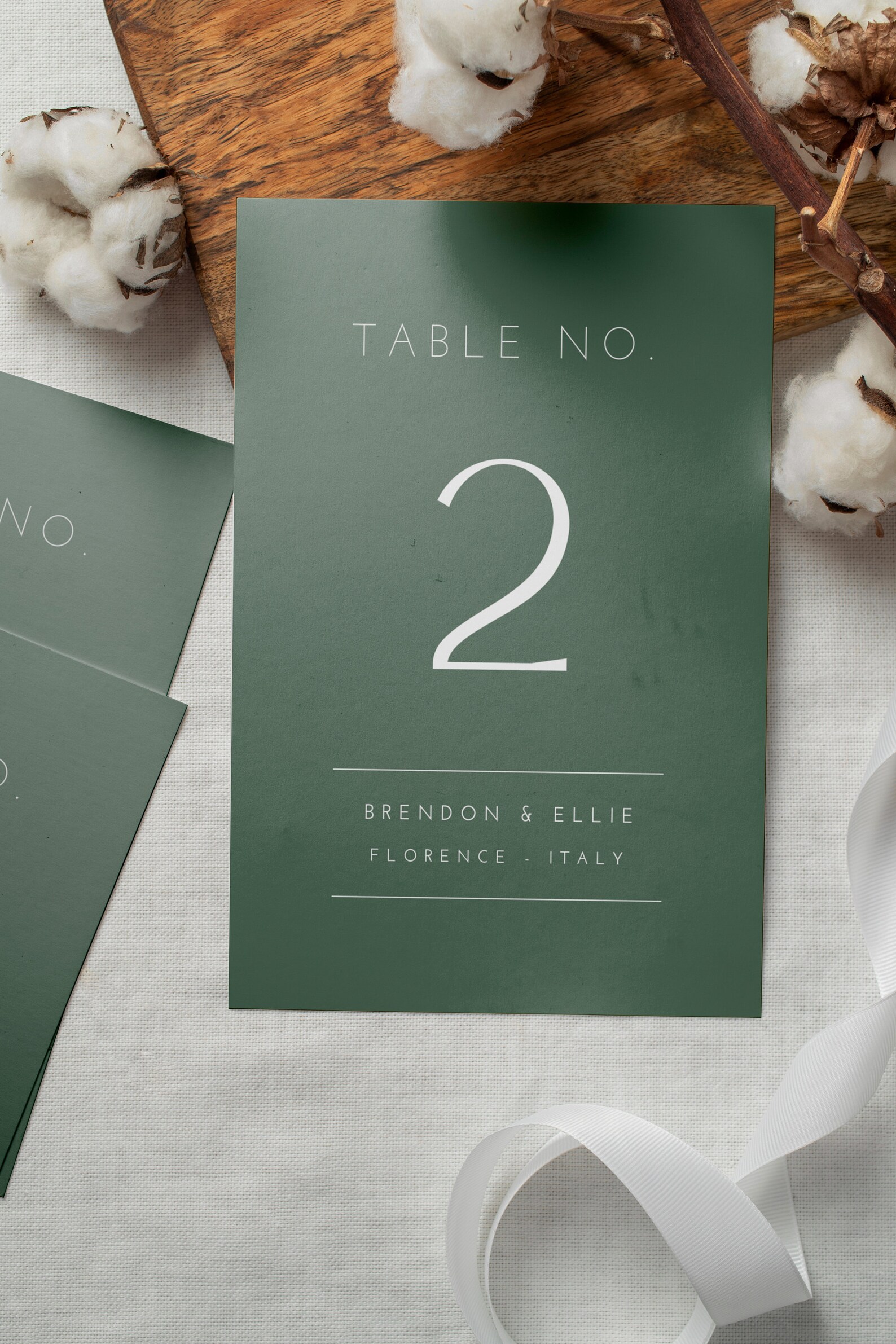 Sage Green Wedding Table Number Template, Simple Table Numbers, Modern ...