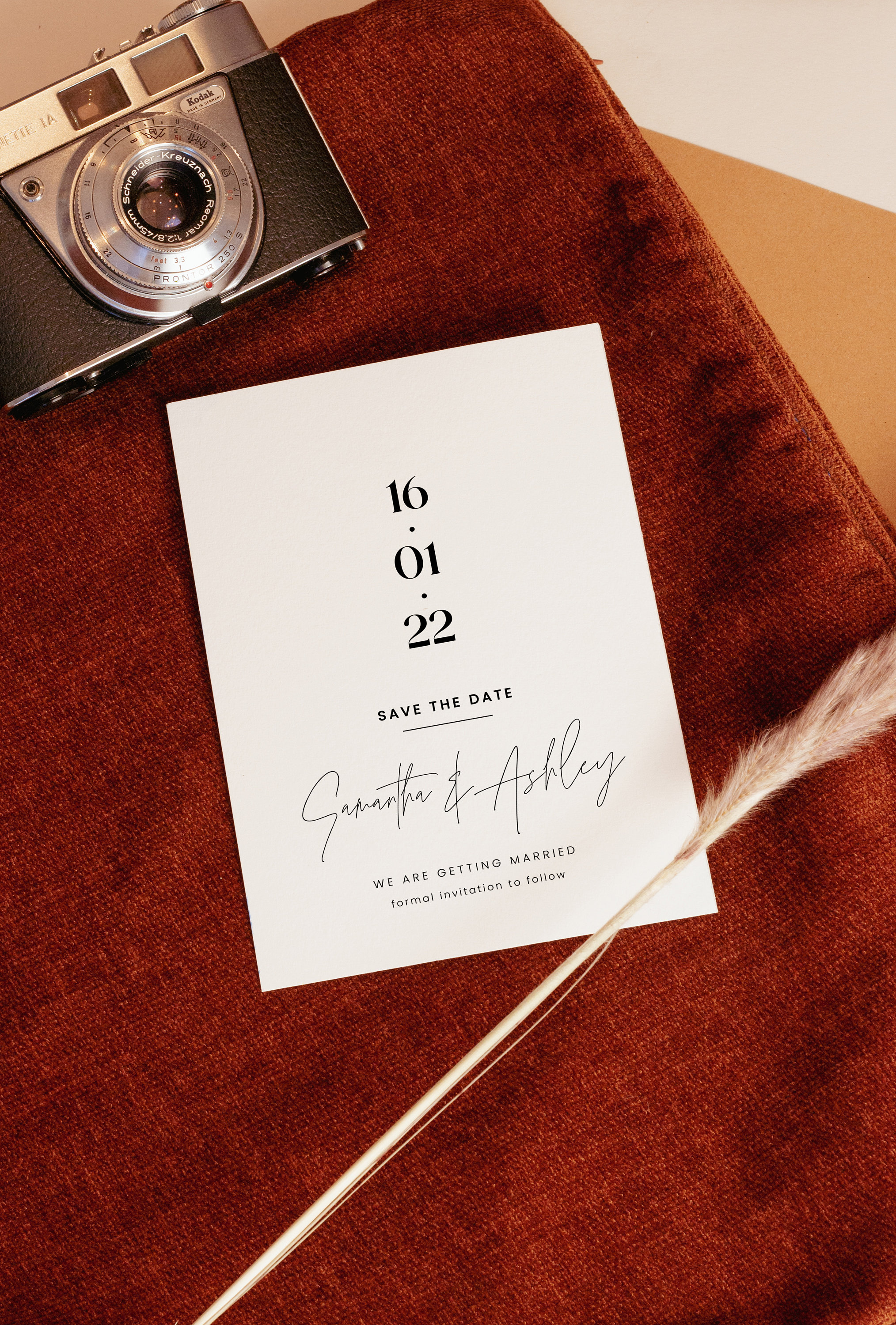Elegant Save the Date Template Minimalist Save the Date Card - Etsy