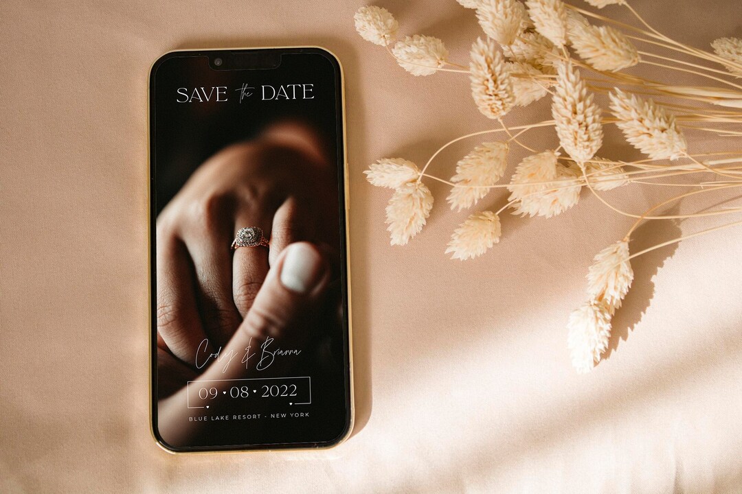 Electronic Save the Date Template With Photo, Save the Date Digital ...