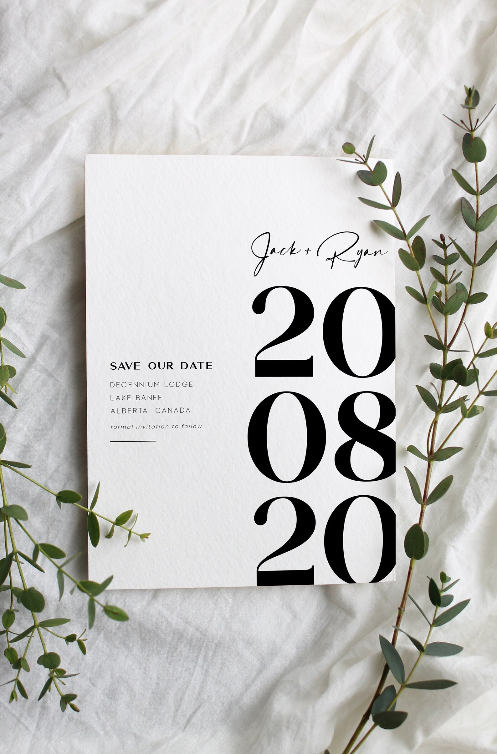 Modern Graphic Save the Date Template Downloadable Printable - Etsy