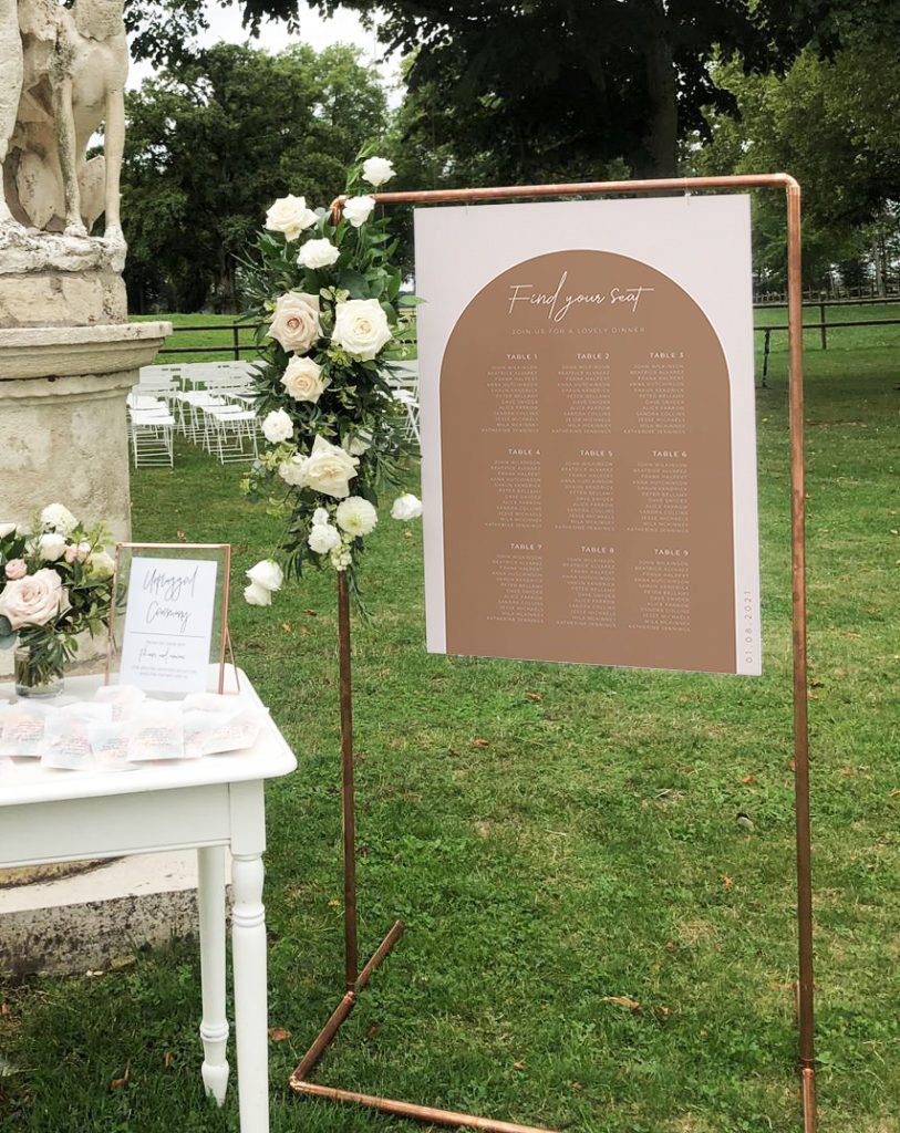 Arch Wedding Seating Chart Template, DIY Table Seating Chart, Modern ...