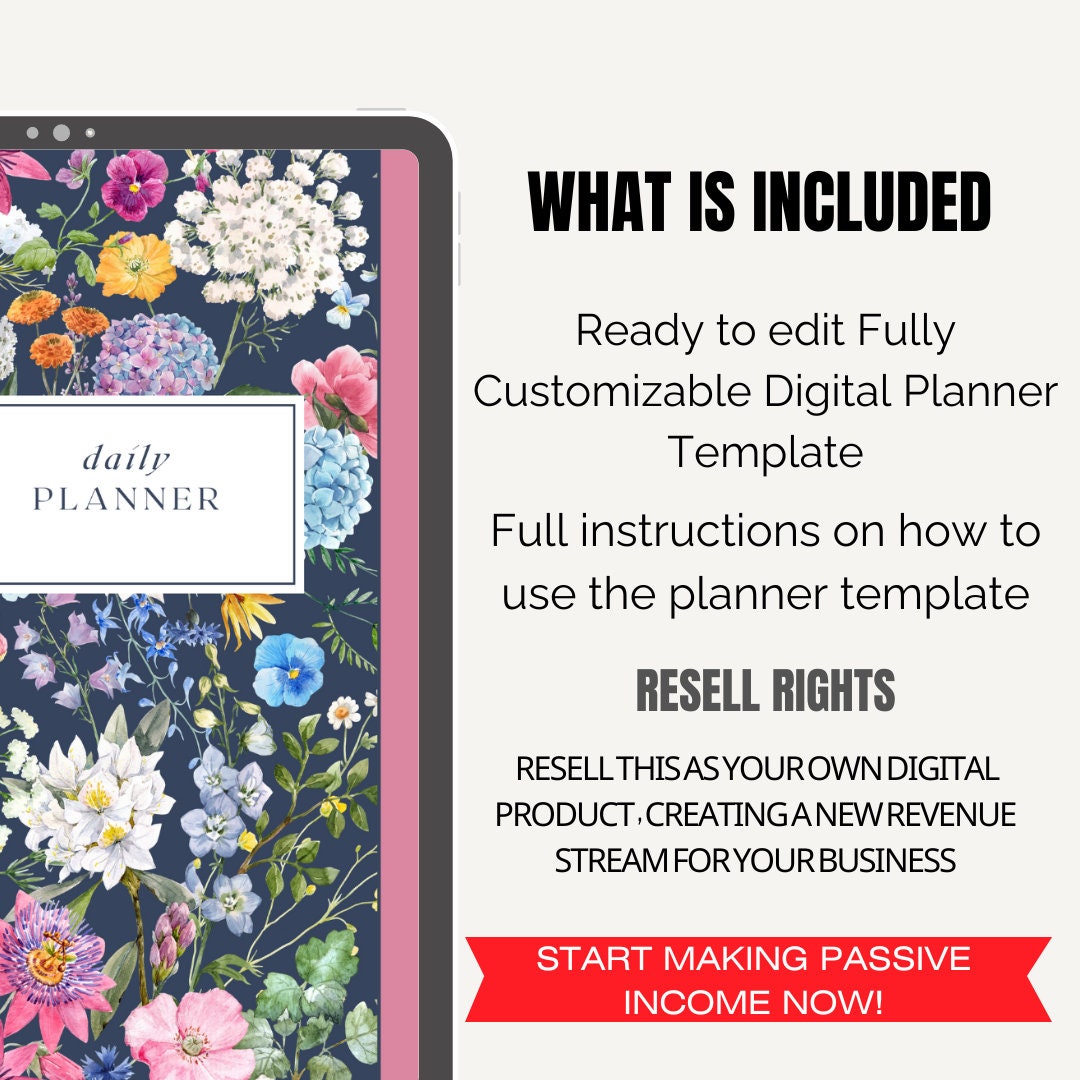 Canva Frame PLR Planner Template Digital Planner Canva Template Create ...