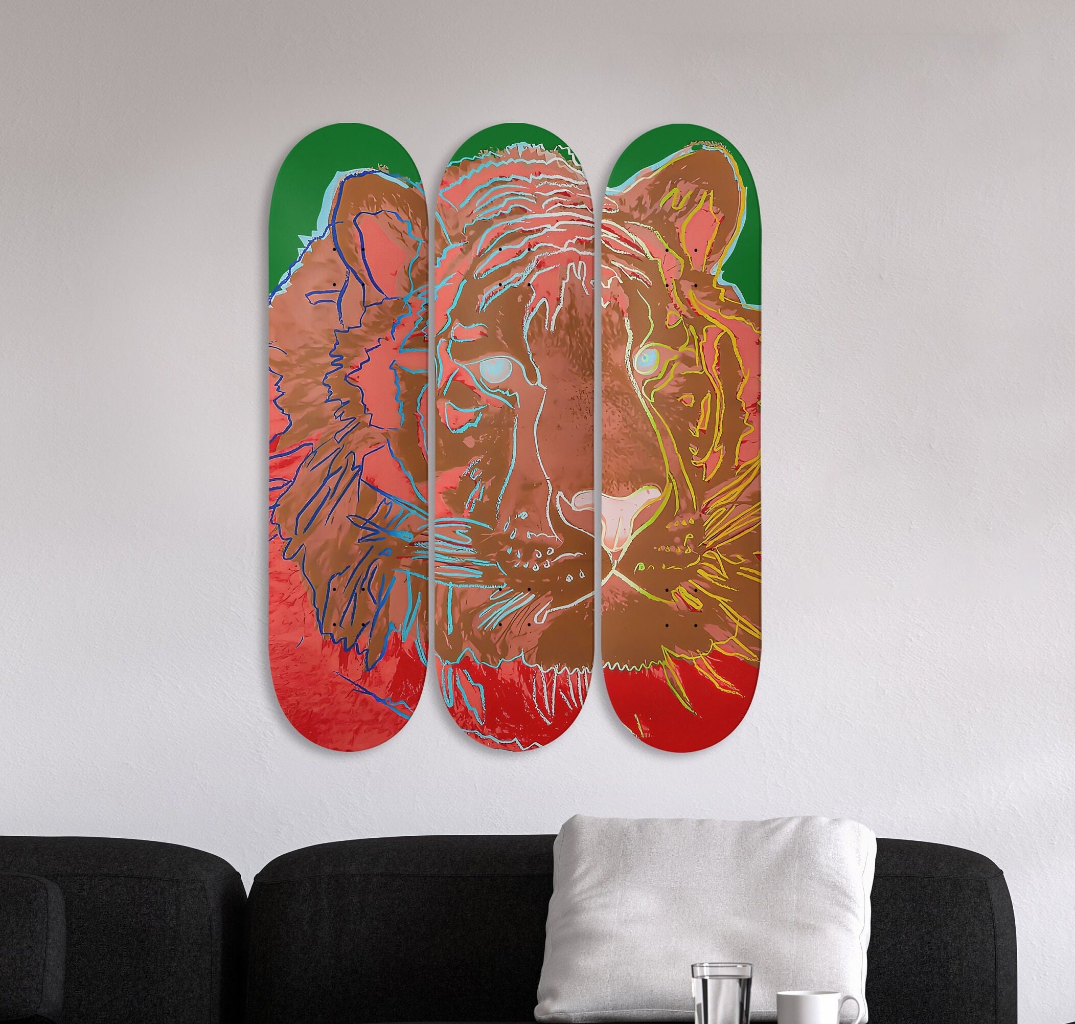 3 stücke Sibirischer Tiger Skateboard Kunst, Wanddekor, Pro-Grade Maple ...